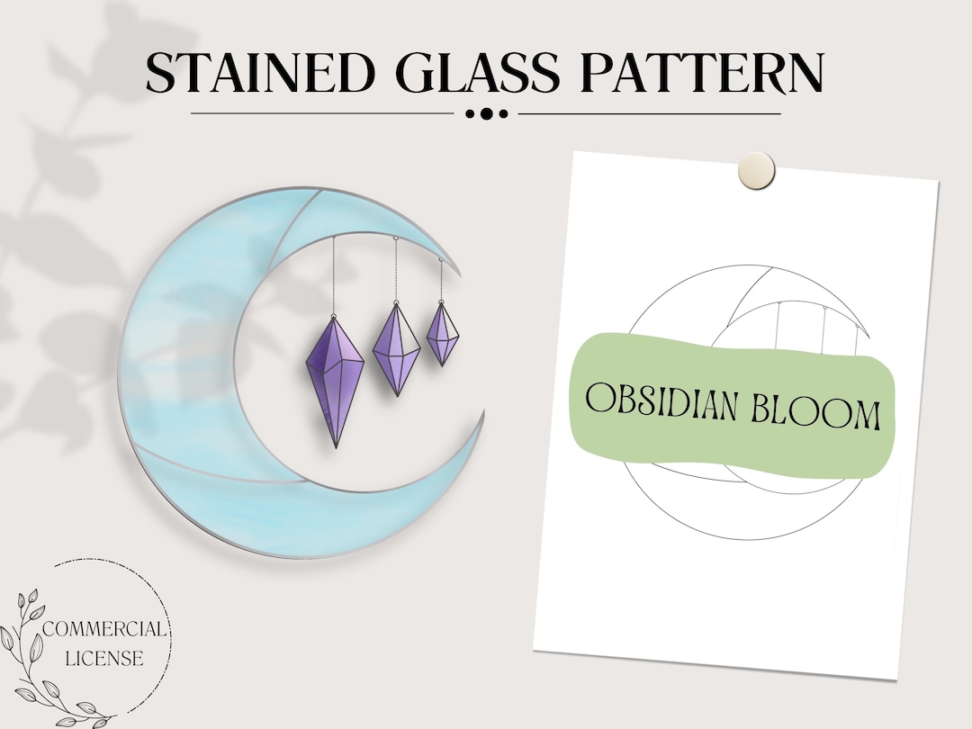 Stained Glass Pattern Template, PDF Digital Download, DIY Decor ...