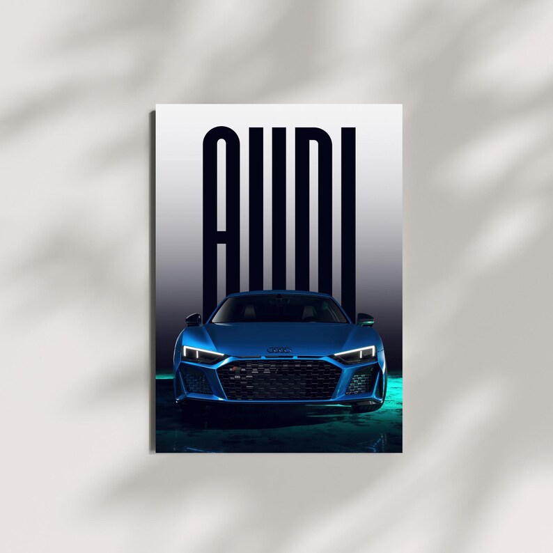 Audi R8 Unframed Print - Car Enthusiast Wall Art, Automotive Decor ...