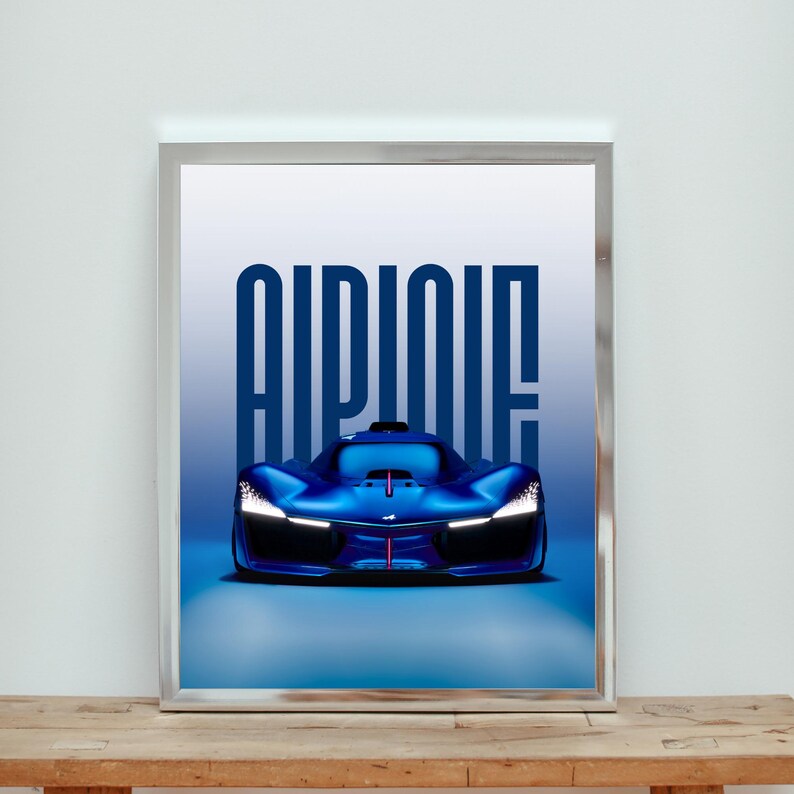 Car Poster, Alpine Hypercar Wall Art, Unframed Print, Automotive Decor ...