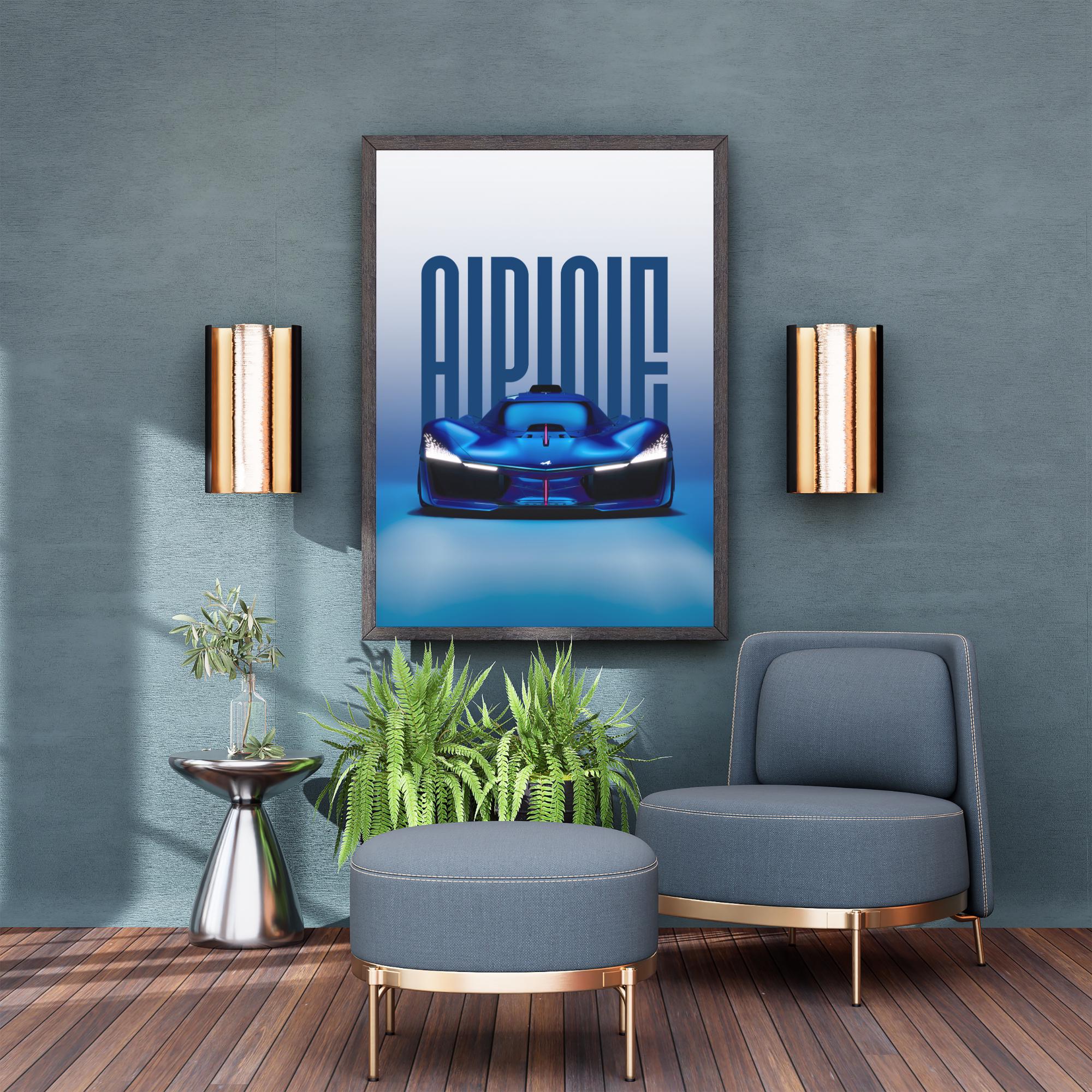 Car Poster, Alpine Hypercar Wall Art, Unframed Print, Automotive Decor ...