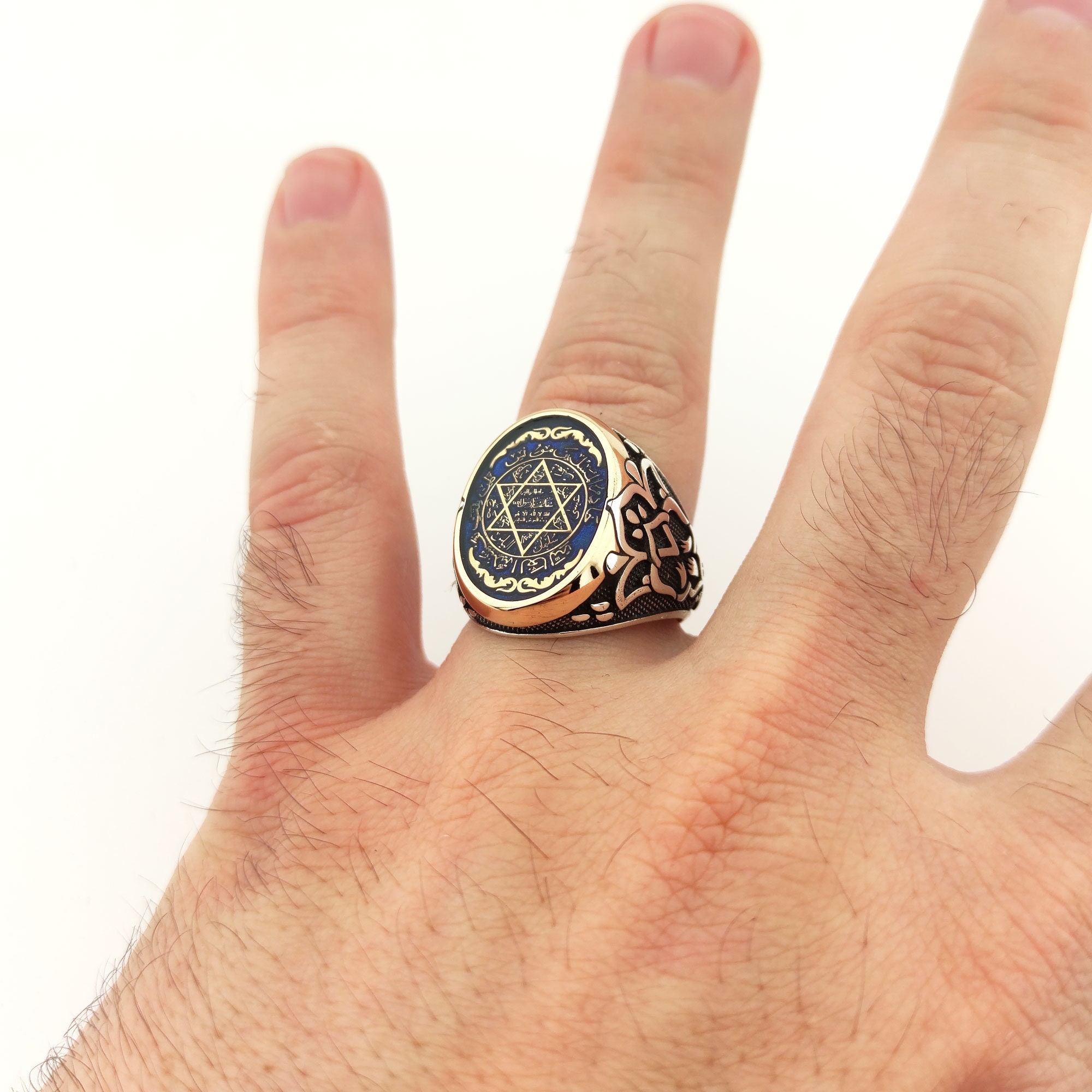 Secret Seal of Solomon Ring King Solomon Ring Religious - Etsy