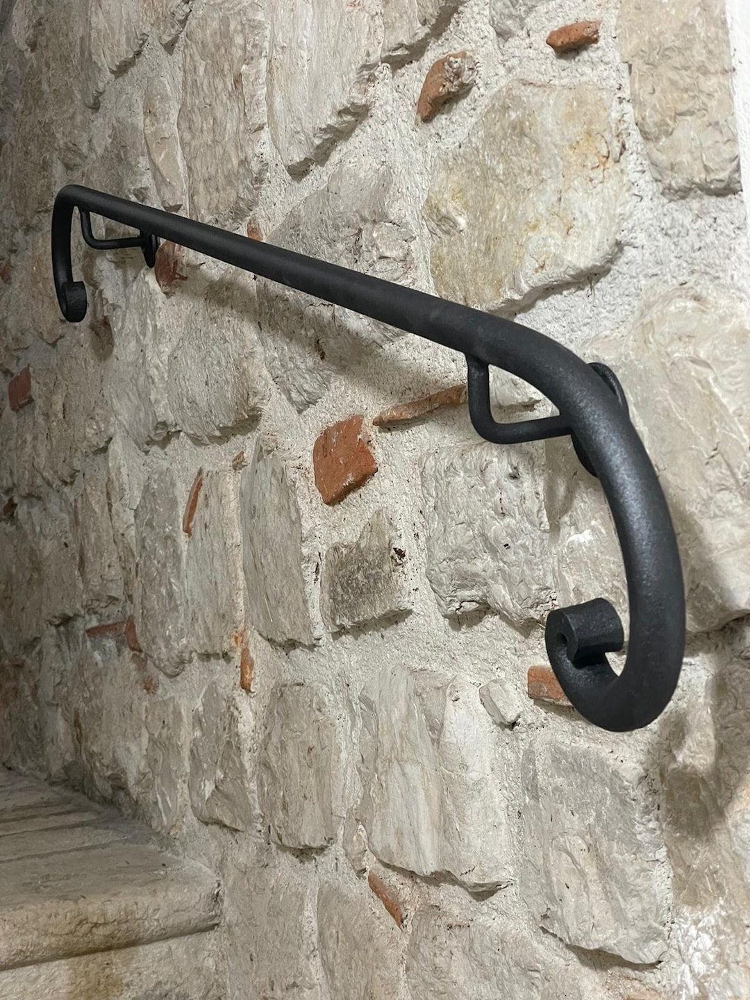 Handcrafted Wrought Iron Handrail – Florence Model – Diameter 25mm ...