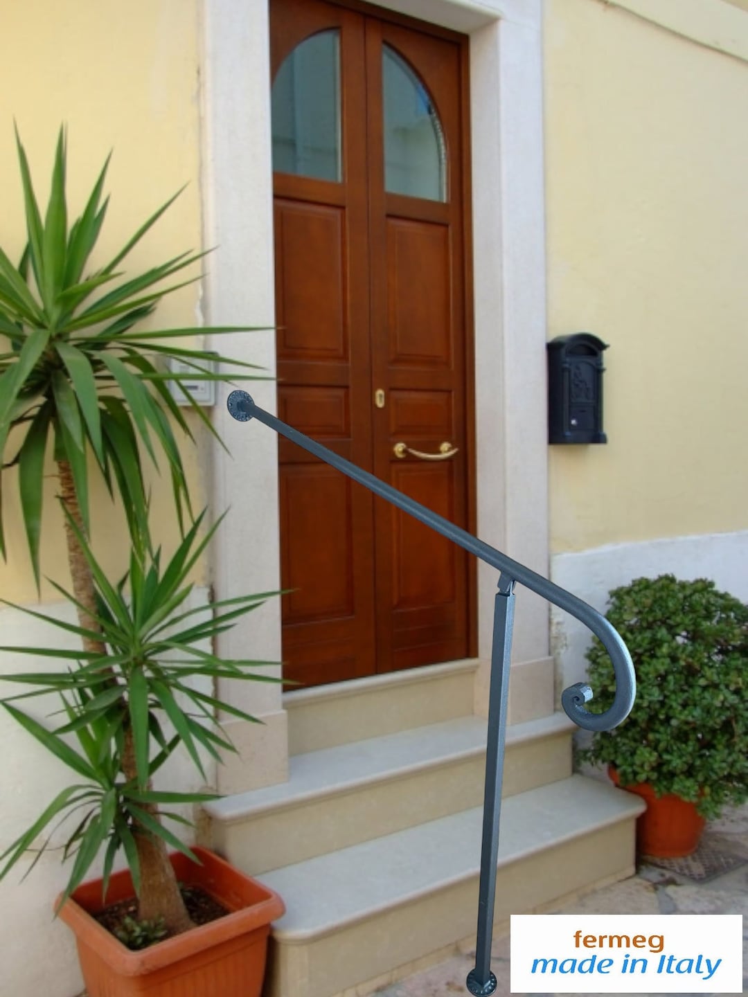 Handcrafted Wrought Iron Handrail – Venezia Model – Height 90 Cm ...