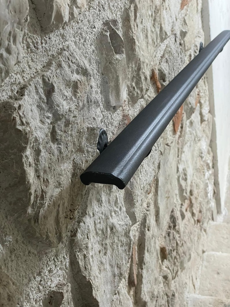 Custom Wrought Iron Handrail 50-450 Cm – Anthracite Black Internal or ...