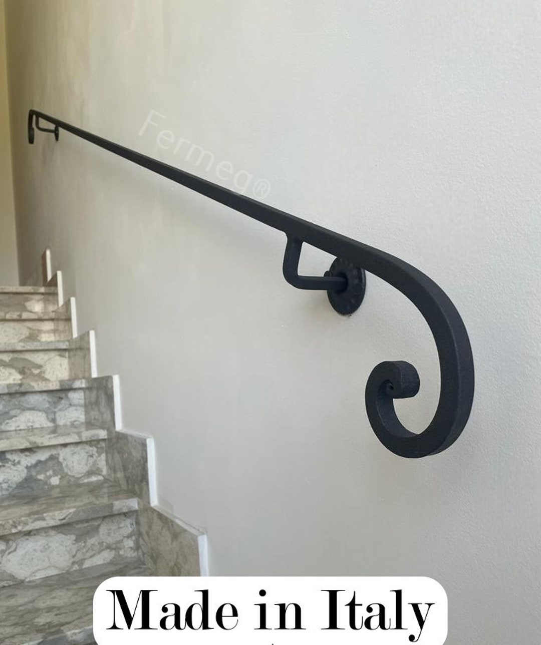 Wrought Iron Handrail From 50 Cm to 400 Cm Raffaello Model Made in ...
