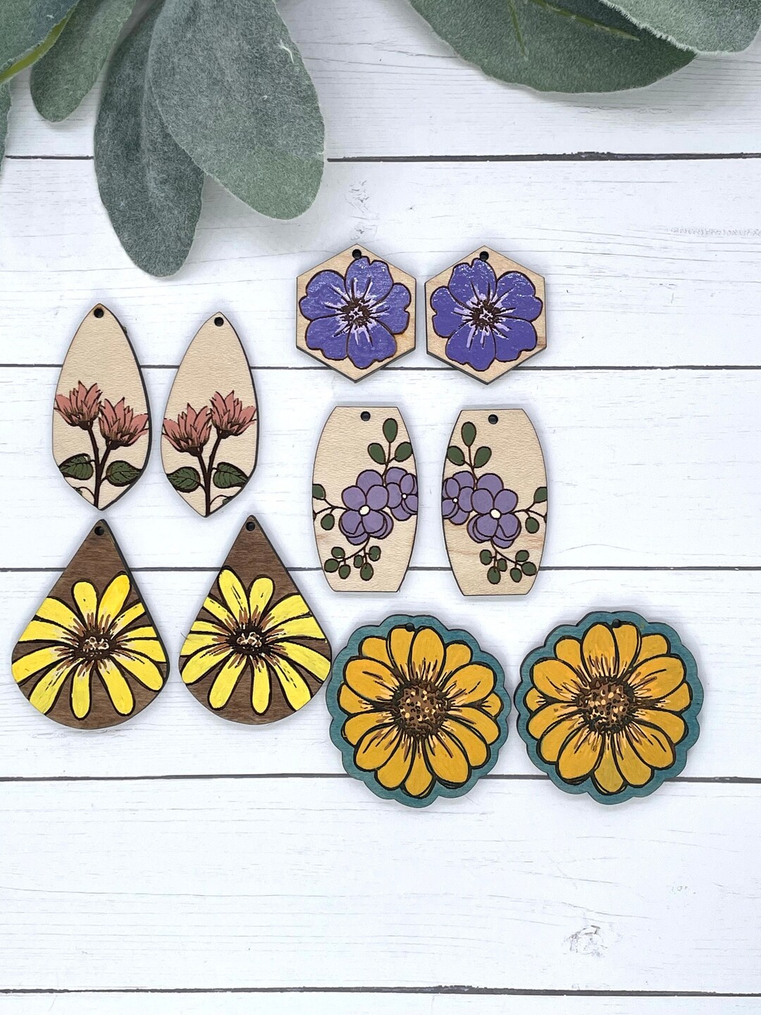 Flower Set SVG, SVG Laser Design, Glowforge Files, Digital Laser Files ...