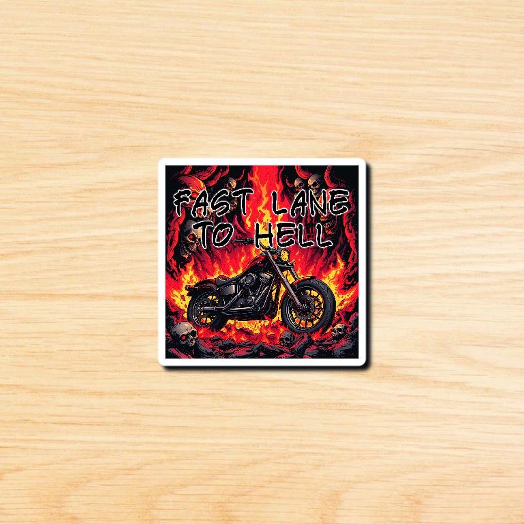 Laptop/bike Decal Sticker - "fast Lane to Hell" - Etsy