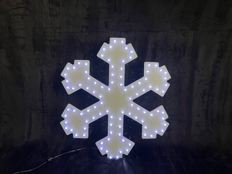 WS2811 12v Smart LED Christmas Snowflake Prop - 100 LED - Light Show ...