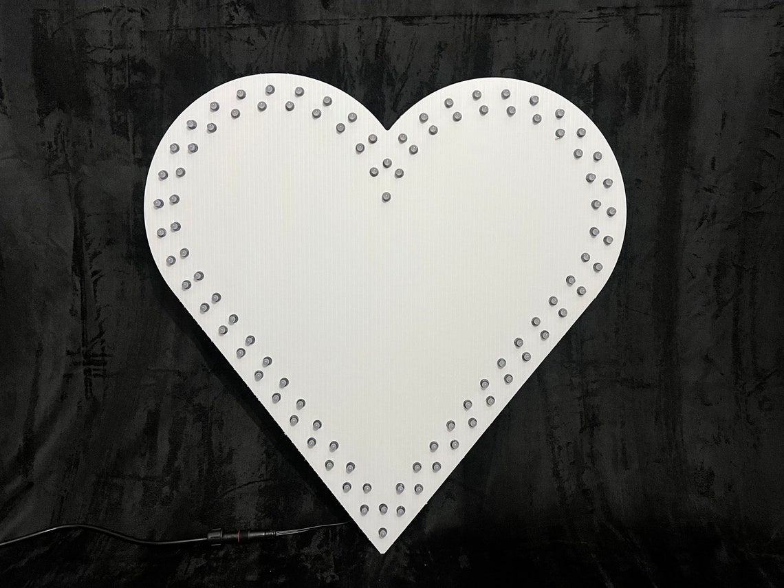 WS2811 12v Smart LED Heart Prop - 50 or 100 LED - Light Show Prop ...