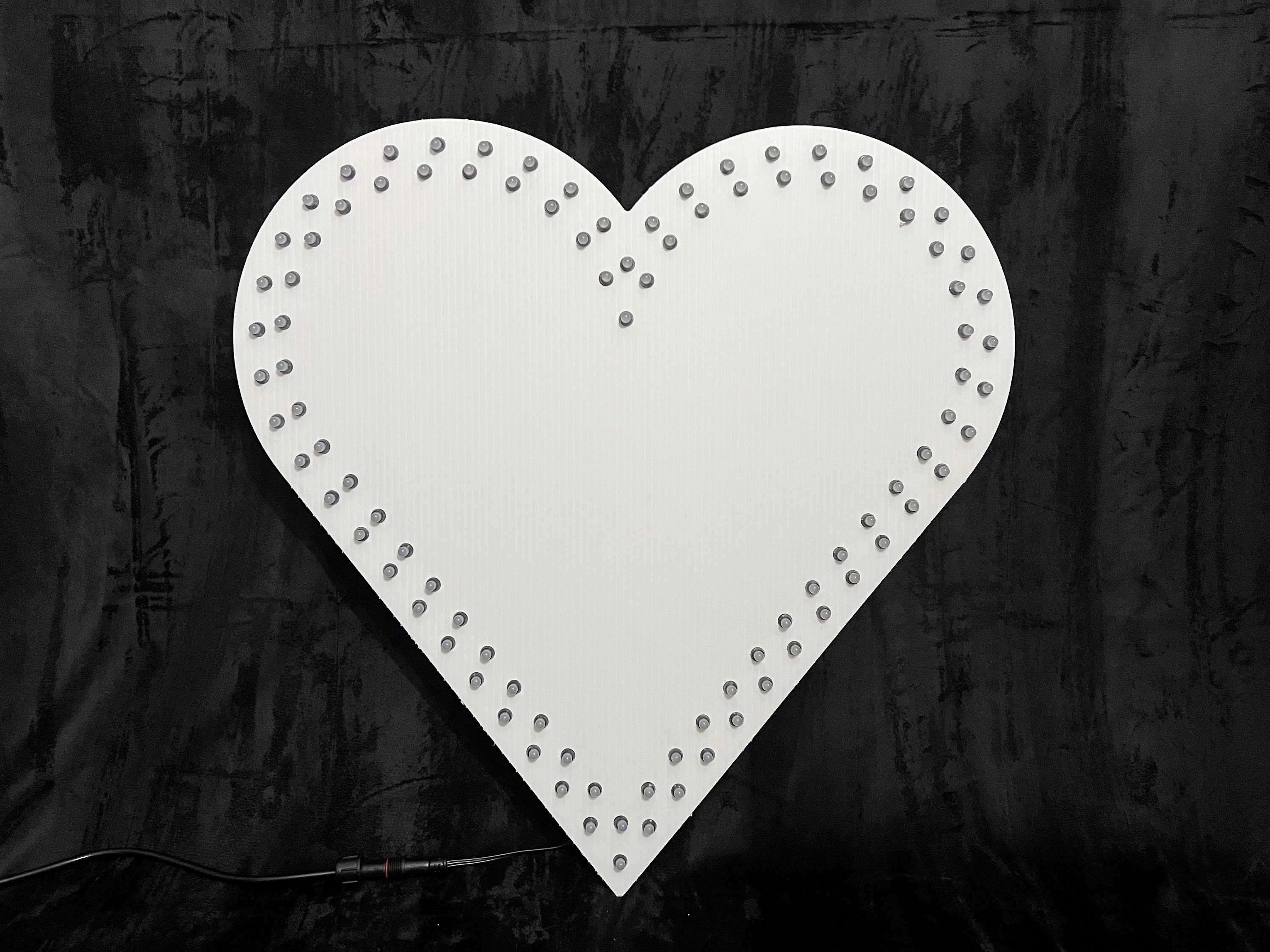 WS2811 12v Smart LED Heart Prop - 50 or 100 LED - Light Show Prop ...