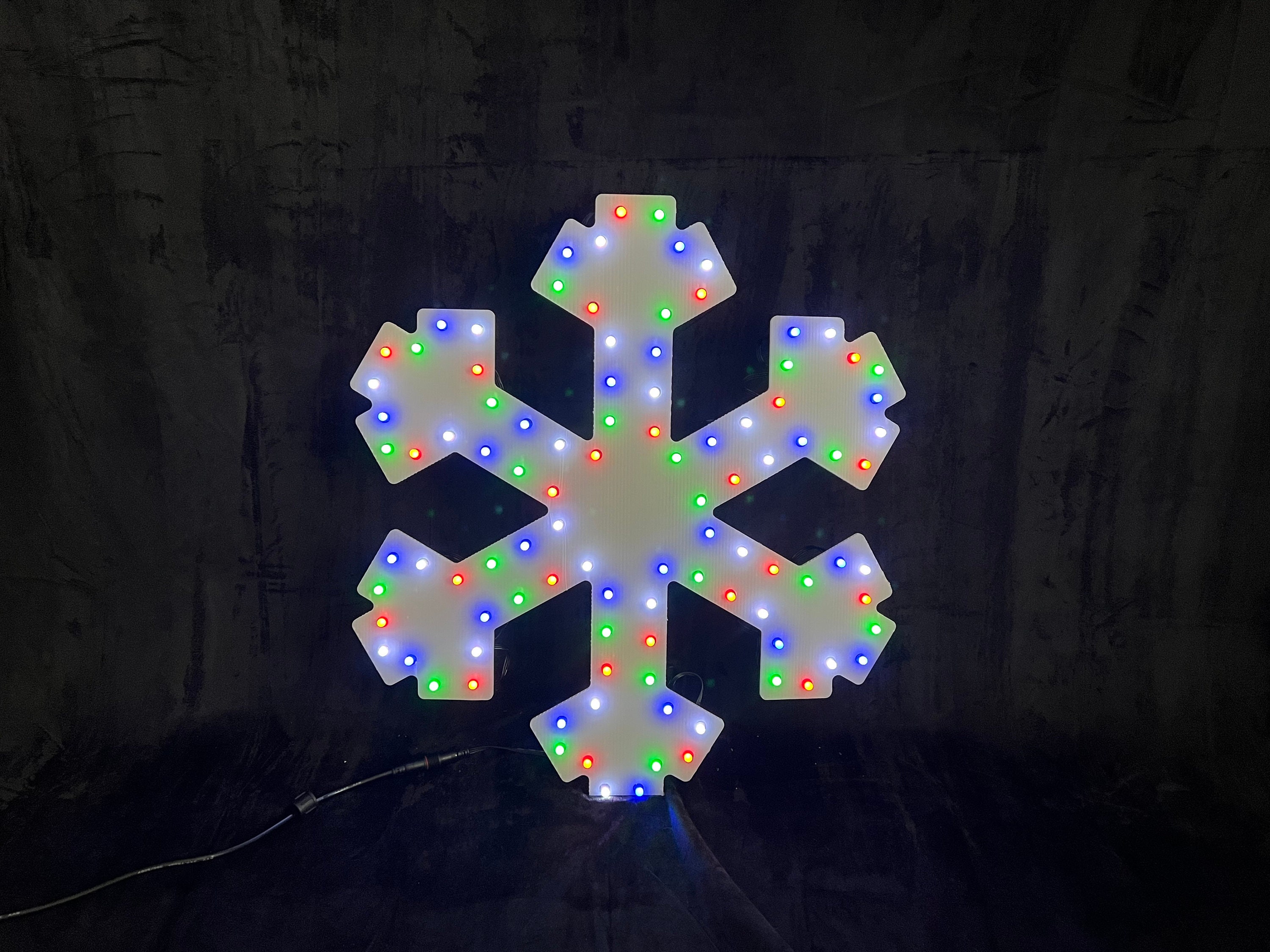 WS2811 12v Smart LED Christmas Snowflake Prop - 100 LED - Light Show ...