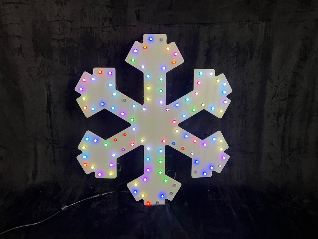 WS2811 12v Smart LED Christmas Snowflake Prop - 100 LED - Light Show ...