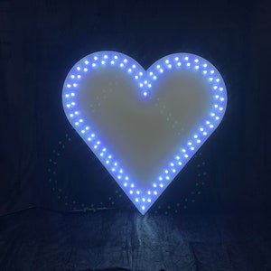 WS2811 12v Smart LED Heart Prop - 50 or 100 LED - Light Show Prop ...