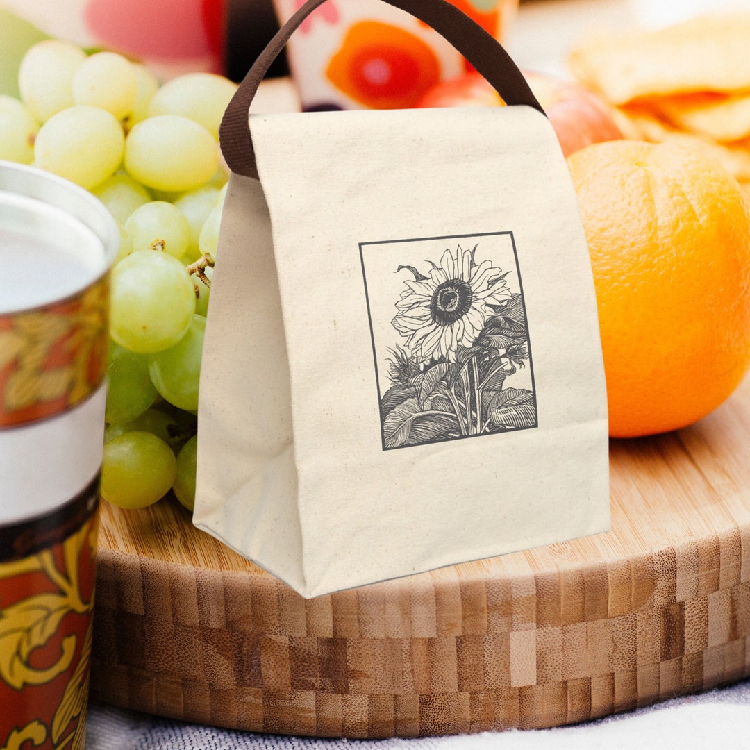 Cottagecore Bag, Canvas Lunch Bag With Strap, Goblincore Bag, Lunch ...