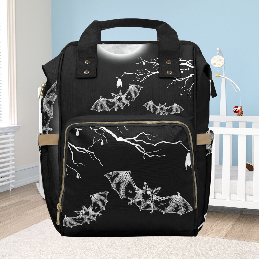 Goth Bats Diaper Bag | Diaper Backpack | Gothic Diaper Bag | Bats and ...