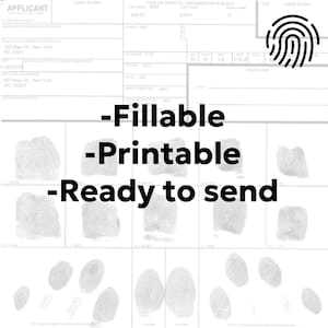 Print-ready FD-258 Fingerprint Card (fillable PDF) - Etsy