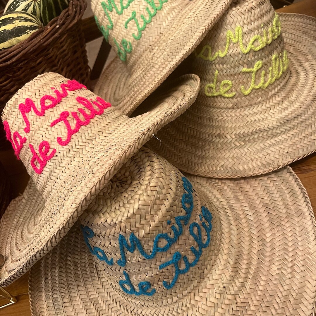 Floppy Beach Hat Personalized Bride Hat Floppy Hat With Name Custom ...