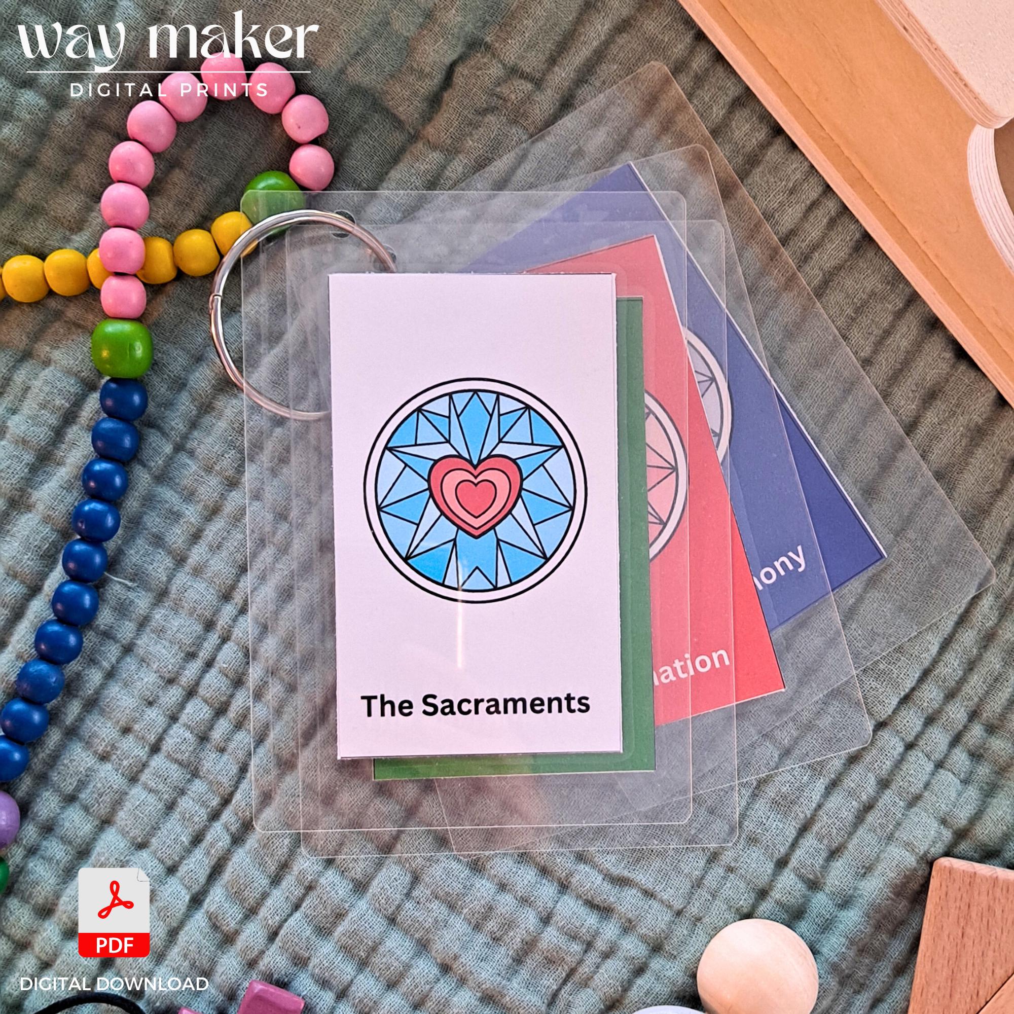 Catholic Baby Flash Cards, Montessori Sensory Cards, High Contrast Baby ...