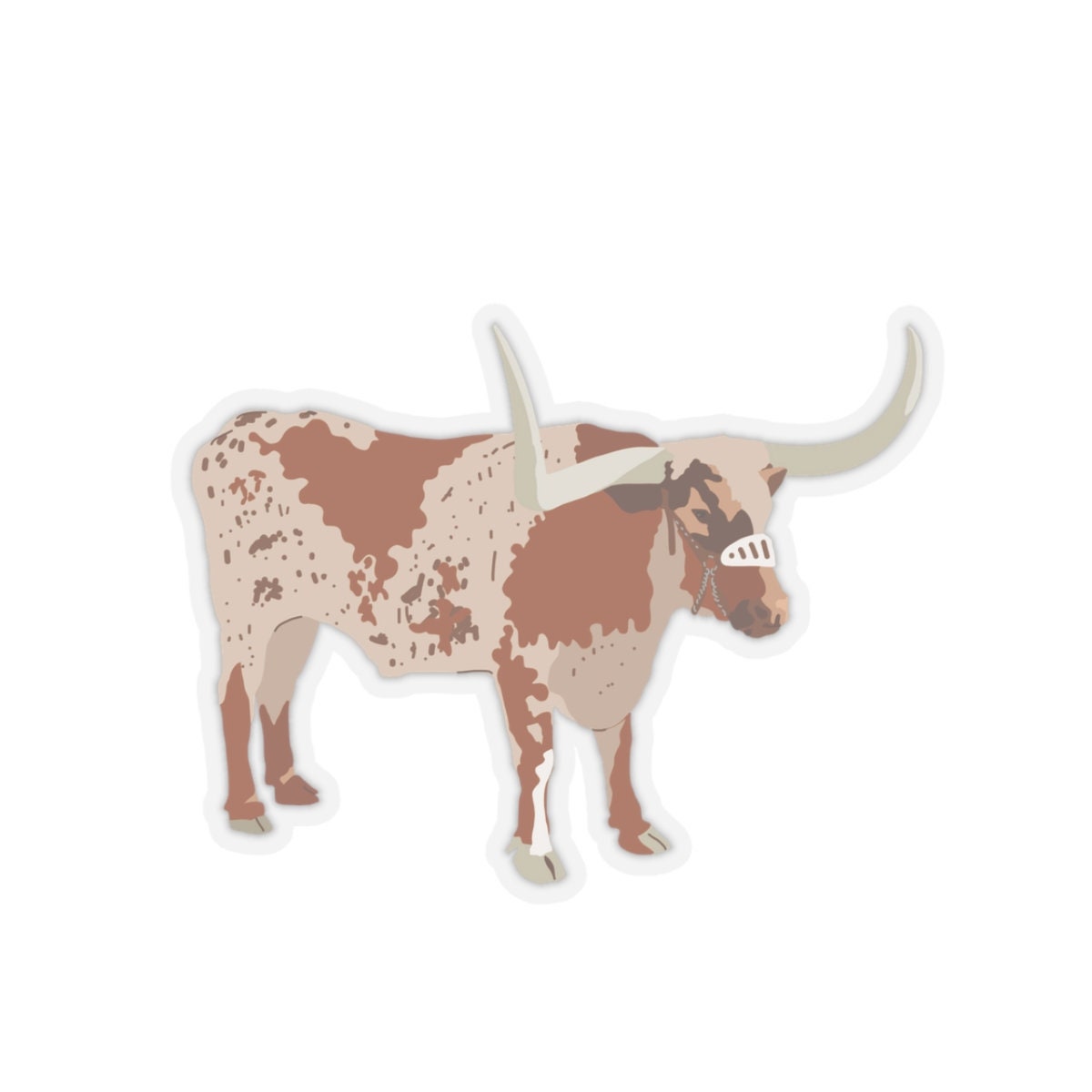 Longhorn Cattle Sticker | 3 Sizes | White or Transparent - Etsy