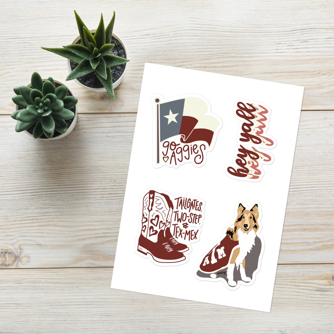 Sticker Sheet | Texas A&M University - Etsy