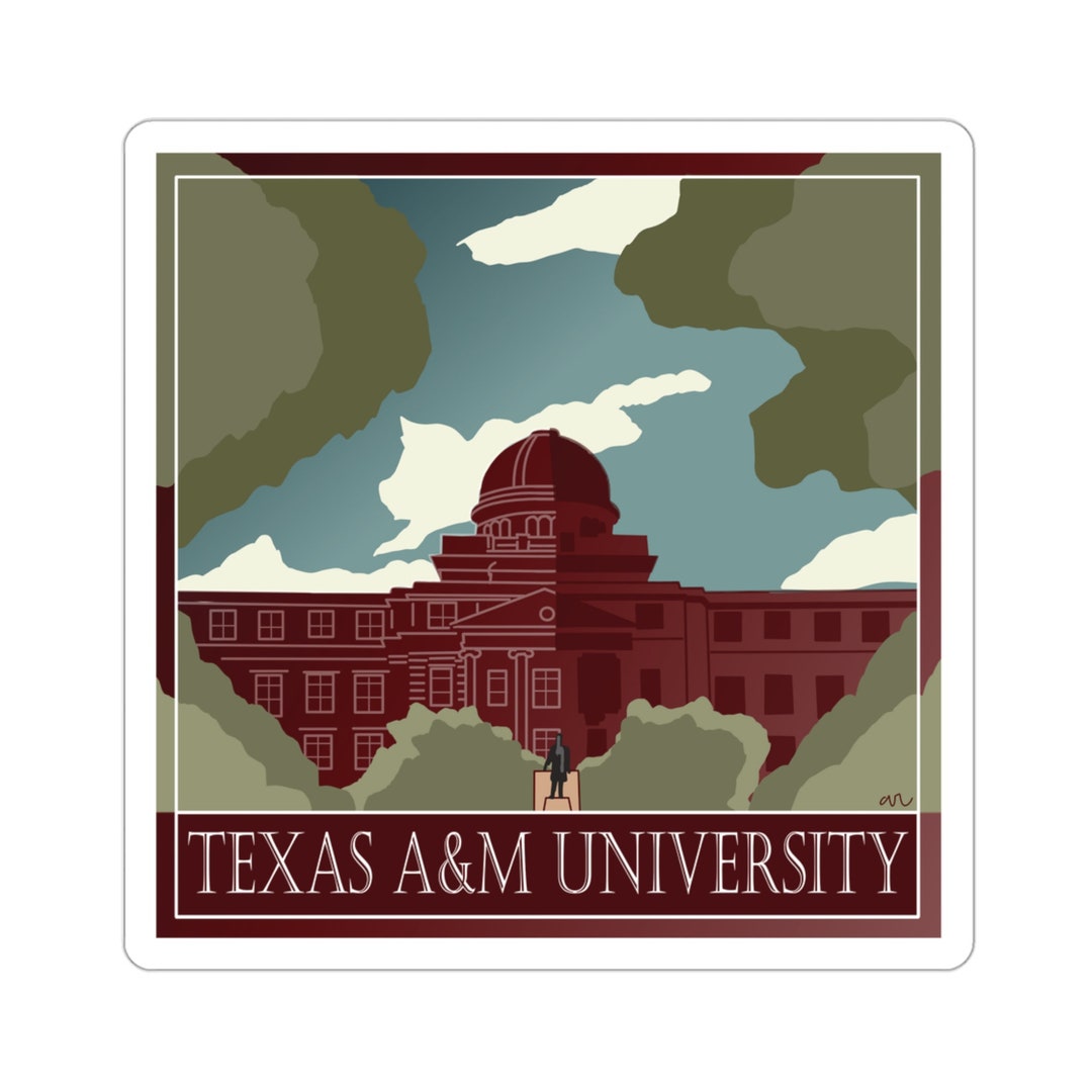 Texas A&M University Sticker | Academic Building | Aggies Sticker - Etsy