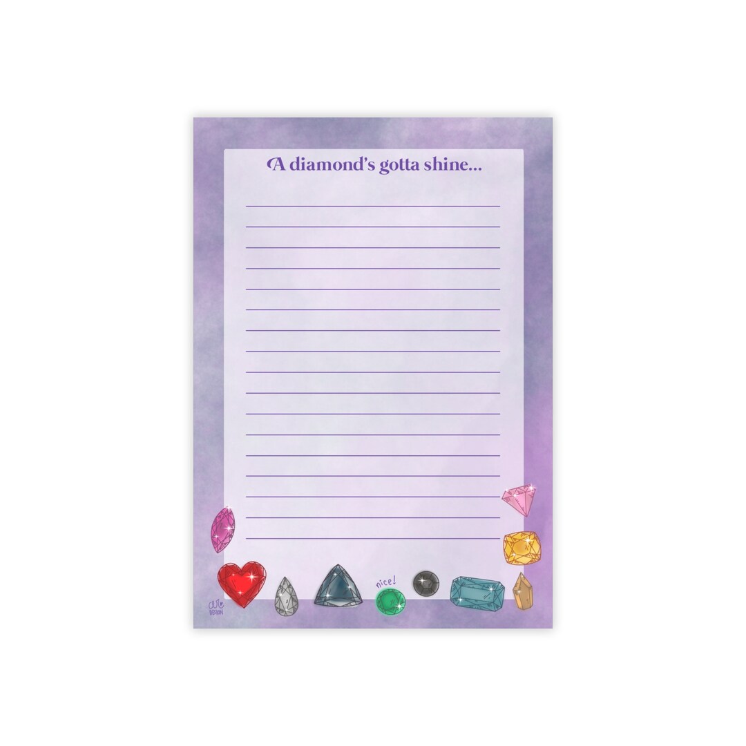Bejeweled Gemstones Lined Sticky Notepad | Post-it® Note Pads | 4x6 ...