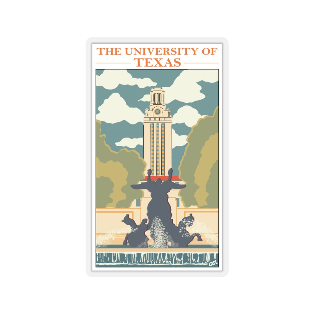 The UT Tower Sticker | the University of Texas Sticker - Etsy