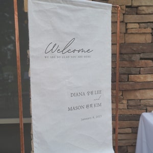 Custom Linen Welcome Sign for Weddings / Special Events, Custom Linen ...