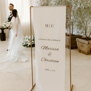 Long Linen Welcome Sign, Wedding Welcome Sign, Wedding Signs, Wedding ...