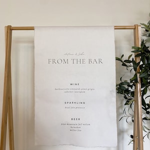 Custom Linen Bar Menu Sign: Wedding, Shower, Events - Etsy