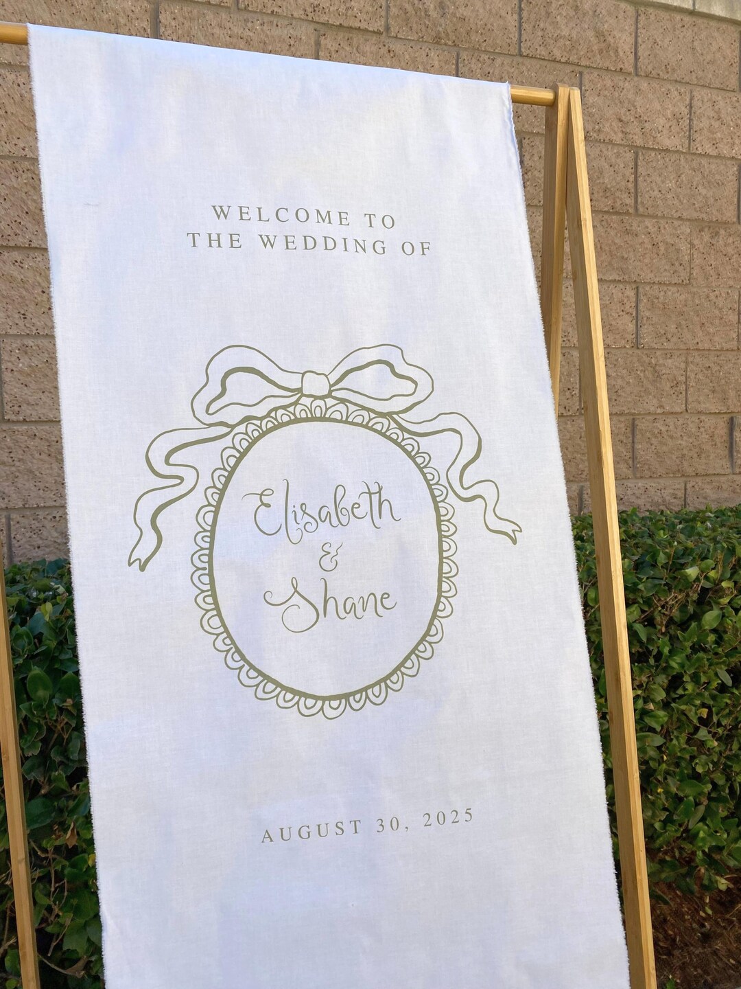 Custom Linen Welcome Sign for Weddings / Special Events, Custom Linen ...