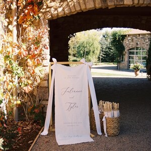 Custom Linen Welcome Sign: Wedding, Bridal Shower, Baby Shower ...