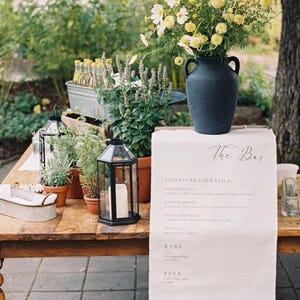Custom Linen Bar Menu Sign: Wedding, Shower, Events - Etsy