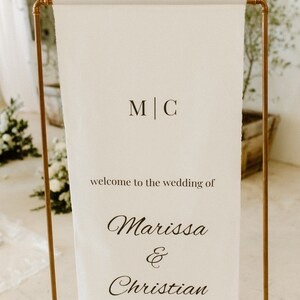 Long Linen Welcome Sign, Wedding Welcome Sign, Wedding Signs, Wedding ...