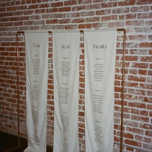 Wedding Seating Chart, Fabric Seating Chart, Linen Seating Chart ...