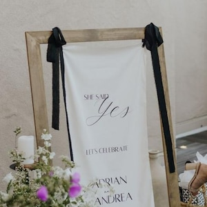 Custom Linen Welcome Sign: Wedding, Bridal Shower, Baby Shower ...