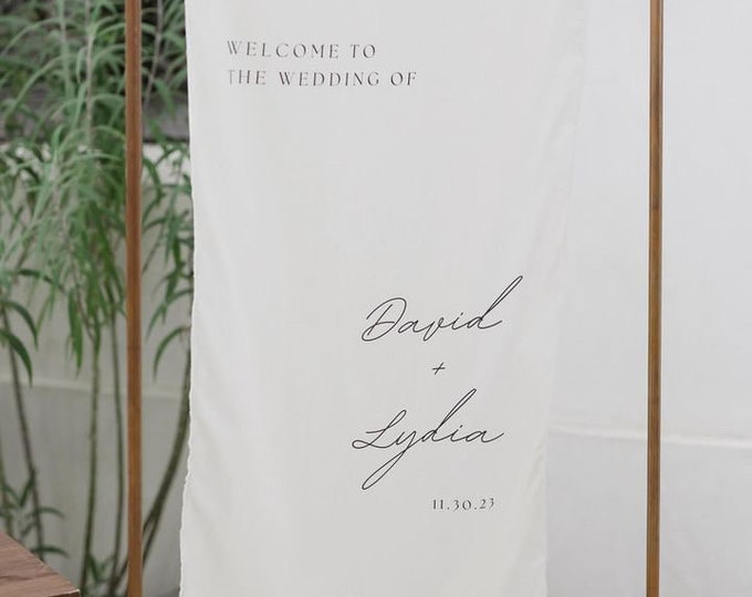 Fabric Linen Welcome Sign Welcome Sign Baby Shower Sign Shower Welcome ...