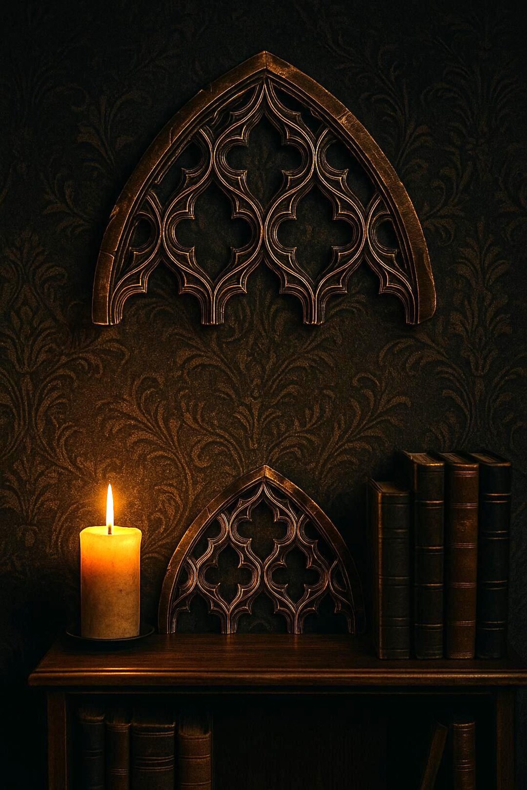 Mourning Gate Arch - Gothic Wall Decor | Cathedral Window | Dark Decor ...