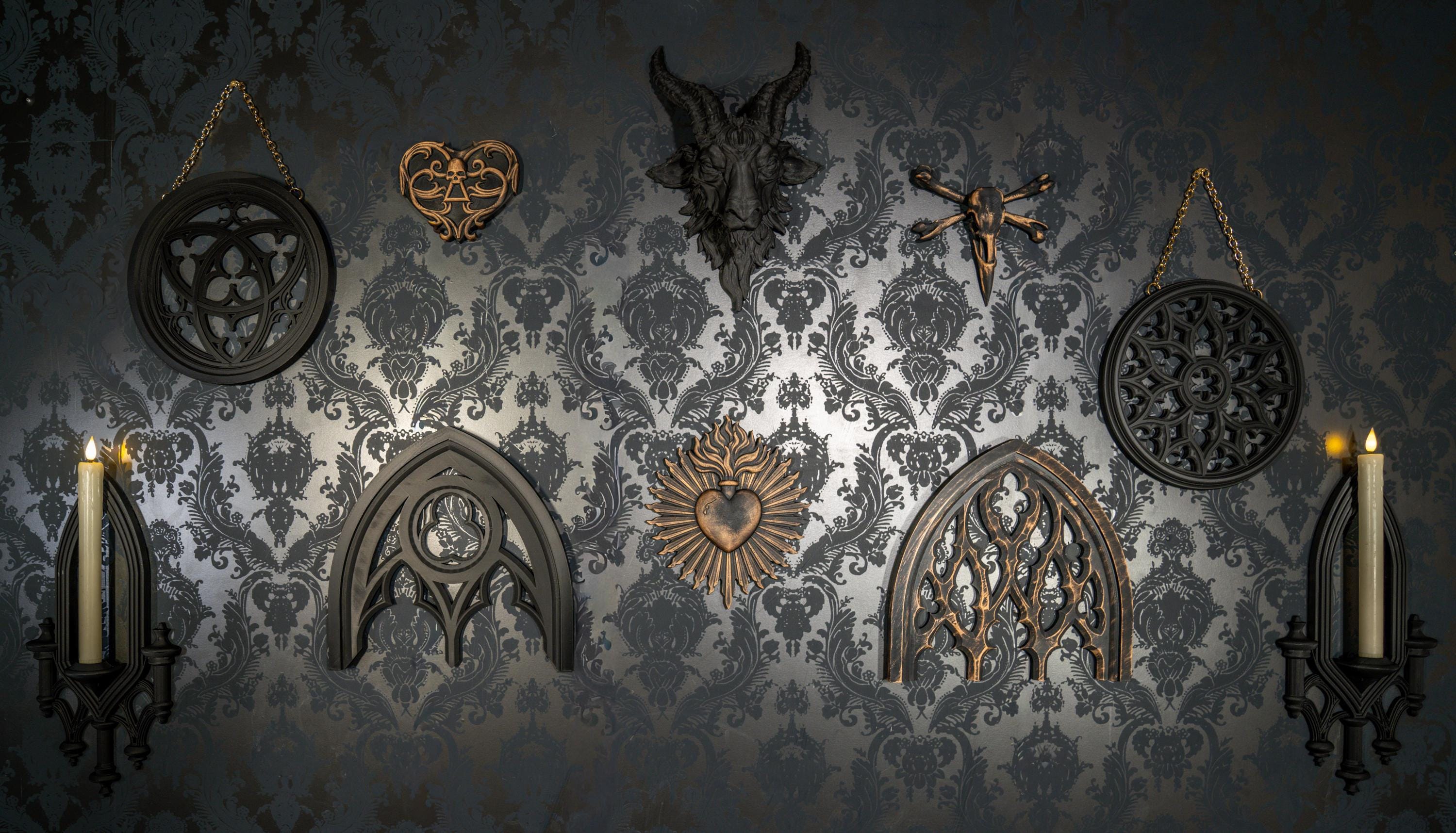 Gothic Gallery Wall Starter Kit – Dark Academia Decor, Religious Altar ...