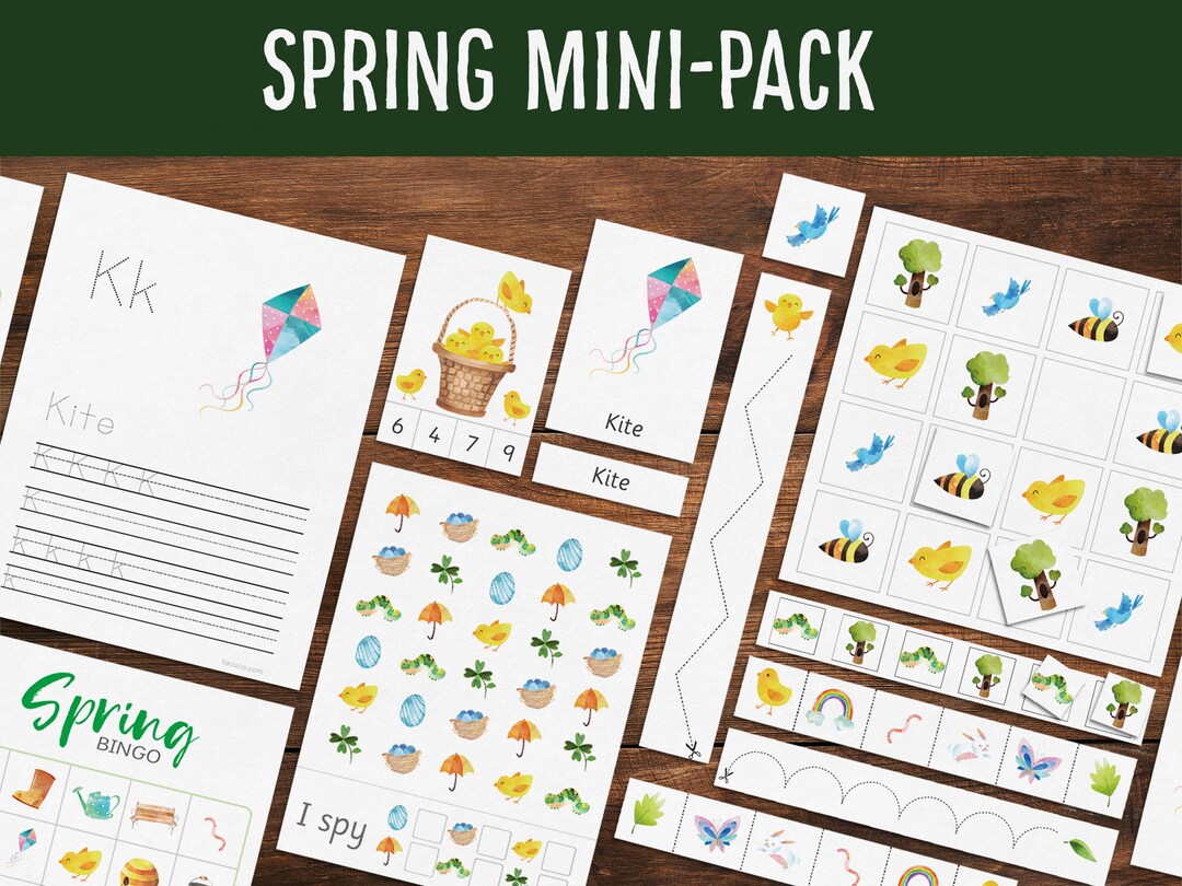 Spring Activity Pack, Spring Preschool Printable, Homeschool Activity ...