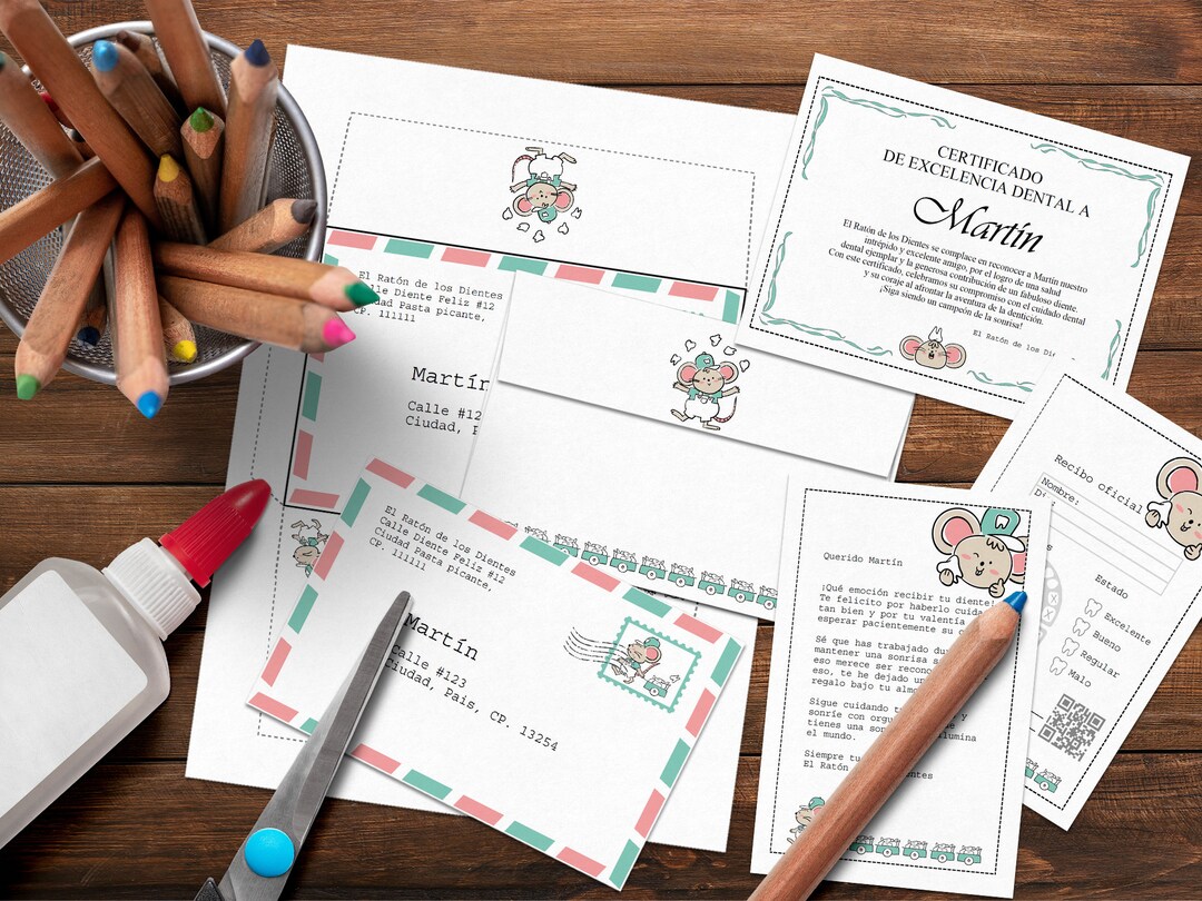 Tooth Mouse Letter Pack ratoncito Perez/ El Raton De Los Dientes - Etsy