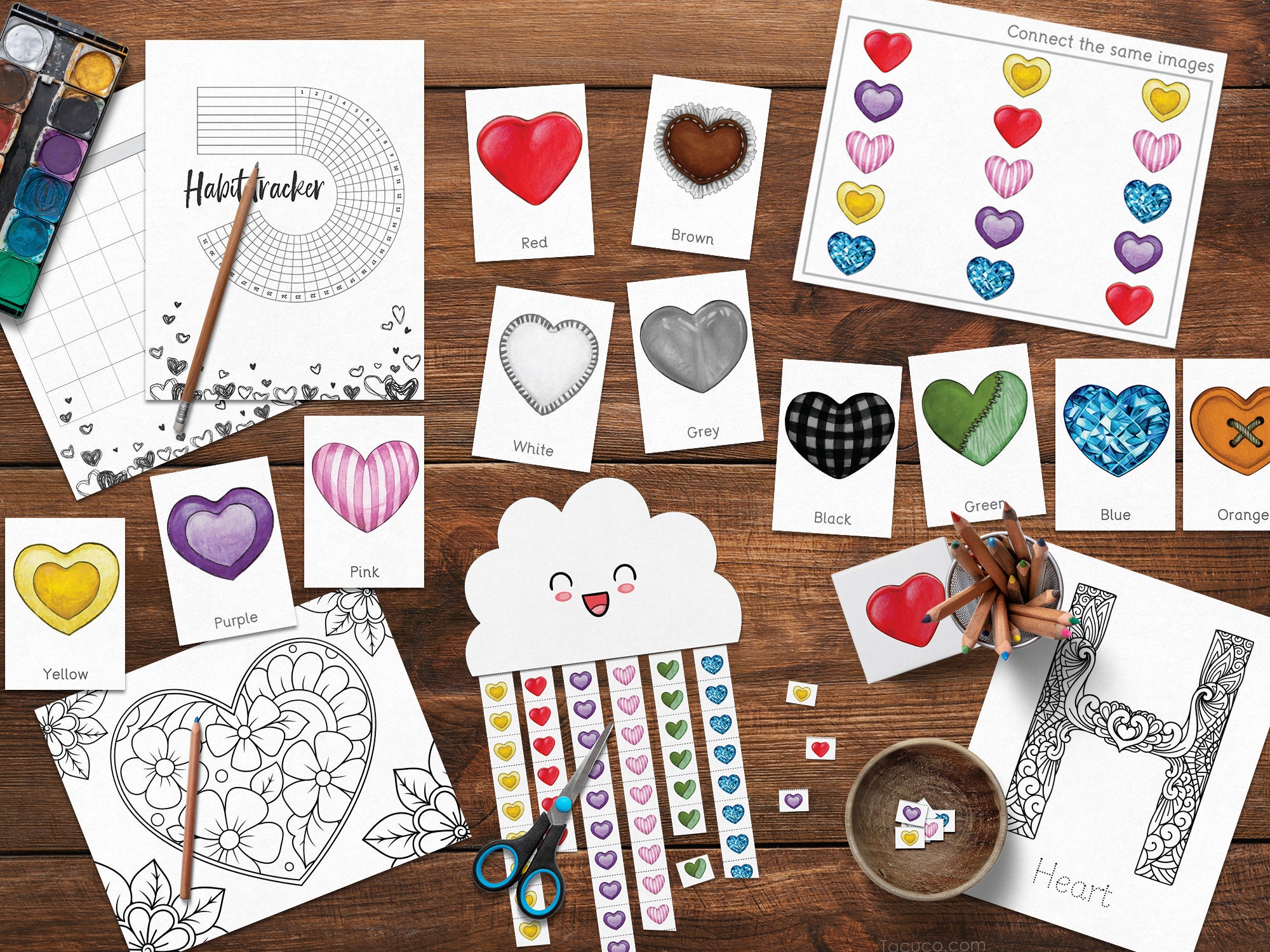 Valentine's Mini Pack, Preschool Printable, Homeschool Activity ...