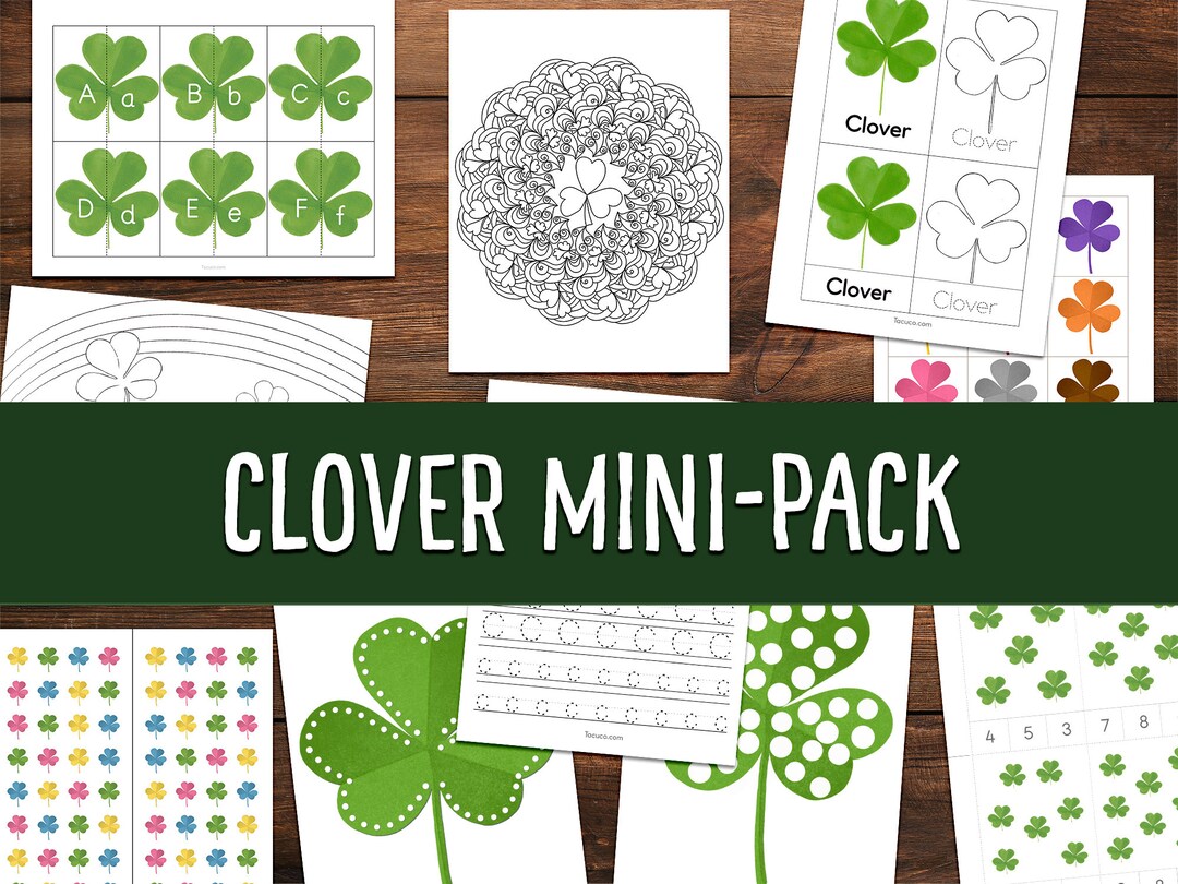 Clover Mini Pack, St. Patrick's Preschool Printable, Homeschool ...