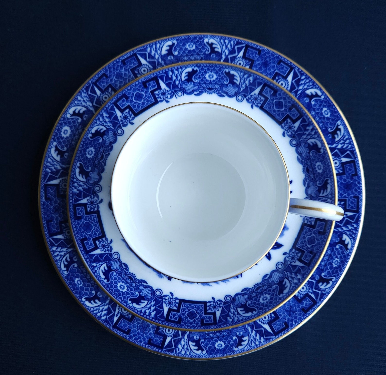 Antique 1905 Trio Royal Worcester Tea Cup With Saucer and Side Plate ...