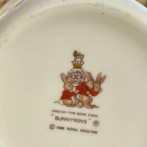 Vintage Two Handled Mug Bunnykins by Royal Doulton, Christening Pattern ...