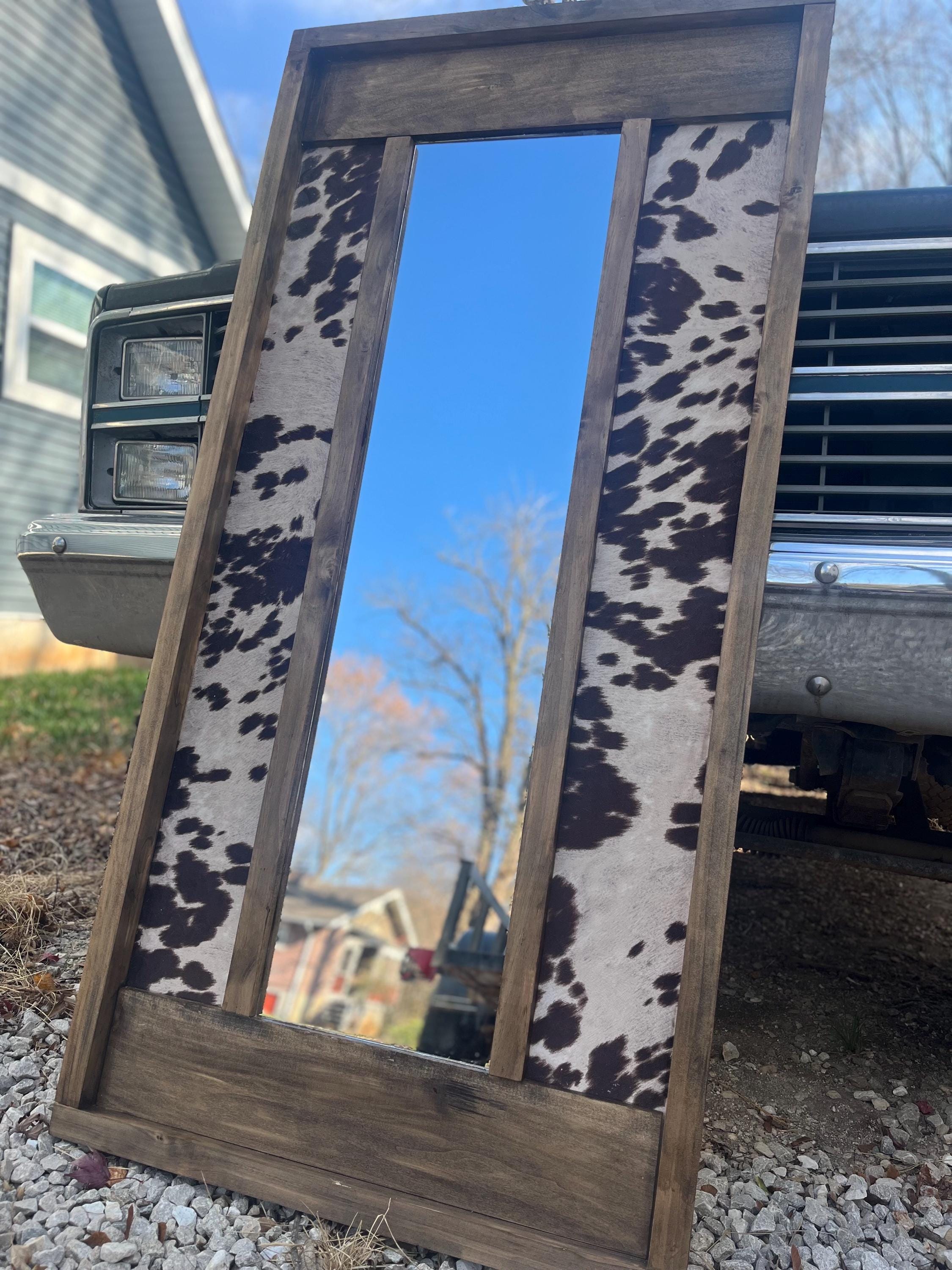 Western Deerhide Mirror - Etsy