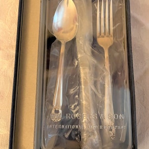 William Rogers Silver 3 Piece Youth Flatware Set - Etsy