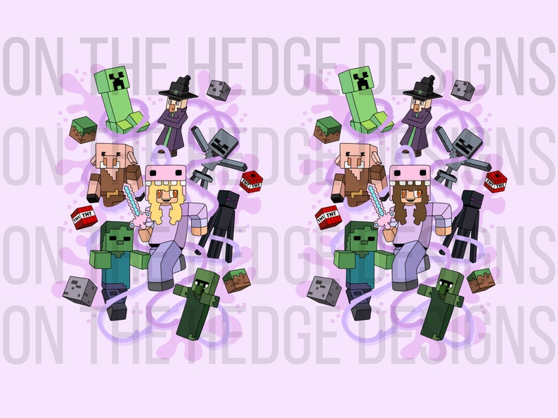 Girl Minecraft PNG Instant Download-sublimation - Etsy