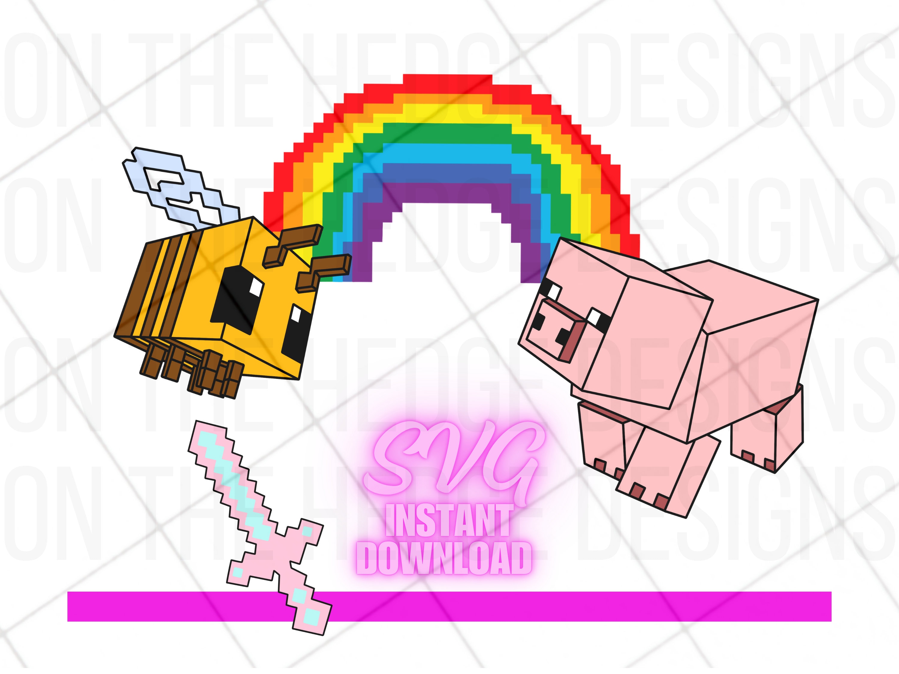 Minecraft Girl SVG Bundle - Etsy
