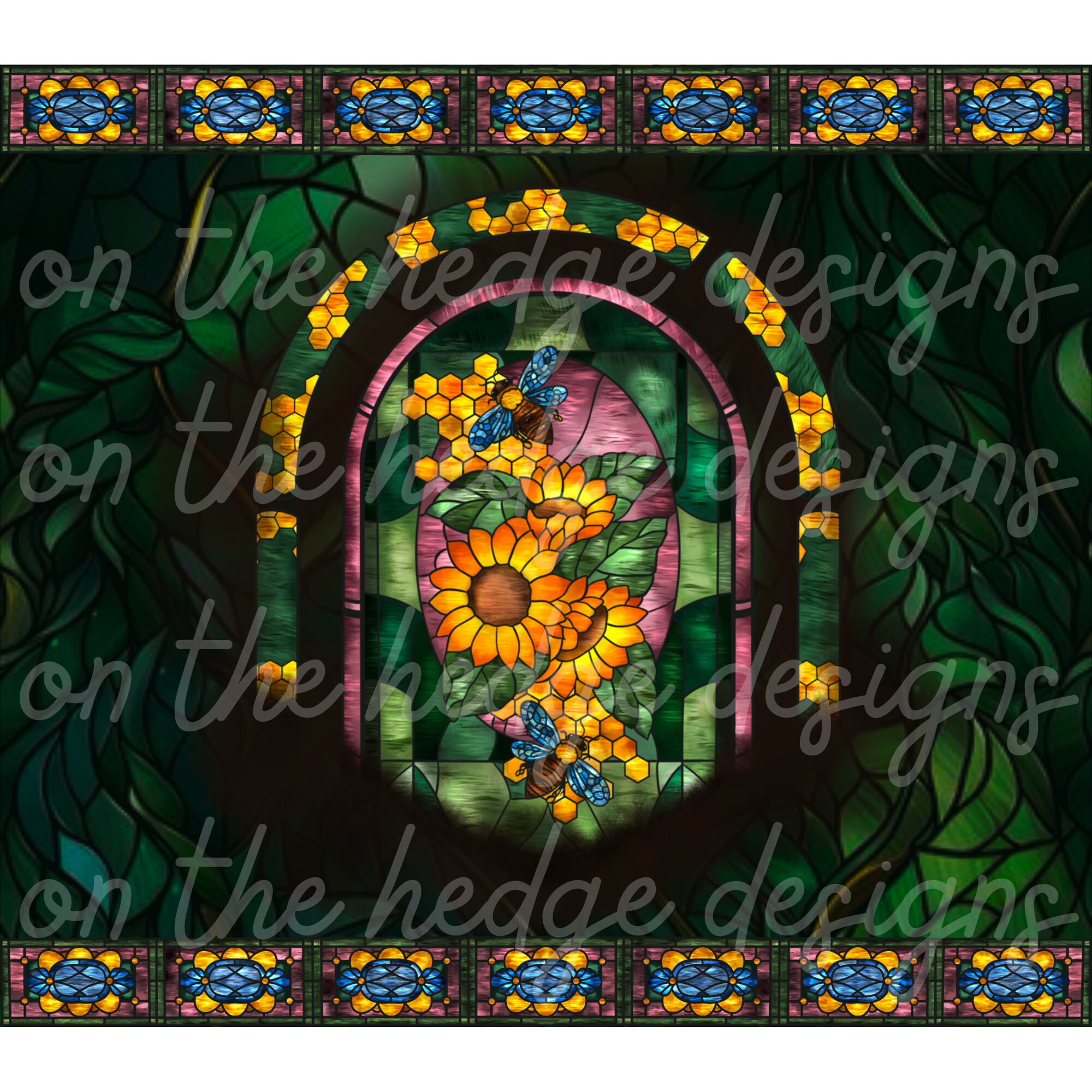 Stained Glass Sublimation Design - Etsy